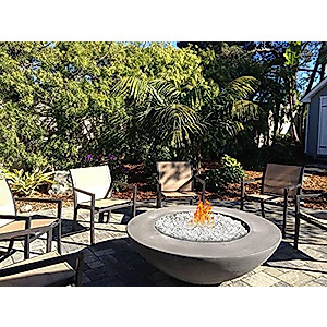 Skyflame 10-Pound Recycled Fire Glass for Fire Pit/Fireplace/Vase Fillers/Garden Landscapes, Ice Clear