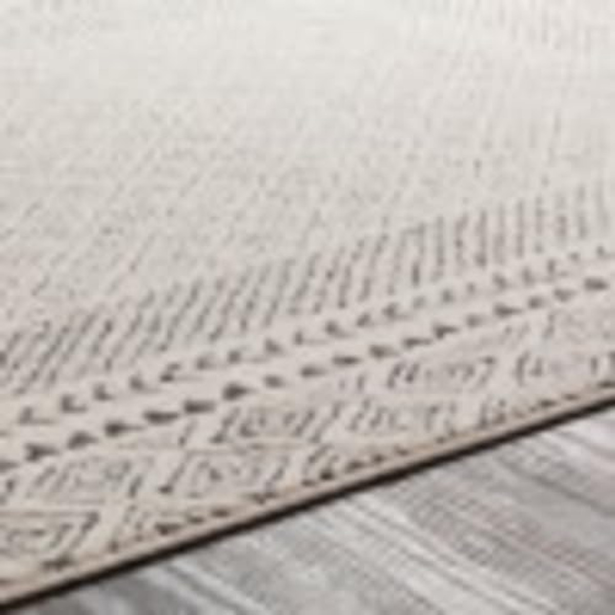 Livabliss Melodie Boho Farmhouse Area Rug,6'7" Square,Beige