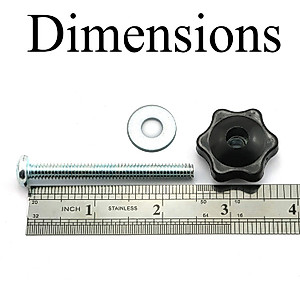 RuiLing 8 Set T-Track Knobs Kit Hex Head Manual Nut with Full Thread Outer Bolts and Washers