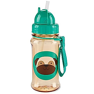 Skip Hop Toddler Sippy Cup with Straw, Zoo Straw Bottle, Pug