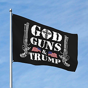 College Dorm Posters For Guys God Guns And Trump Flag Trump Man Cabe Decor Bathroom Stuff College Flags For Guys (Color : Colour, Size : 30X45CM)
