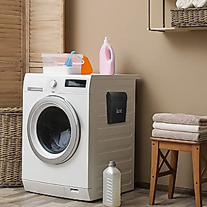 AuldHome Enamelware Lint Holder Bin (Black); Modern Farmhouse Laundry Room Decor