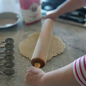 Ateco 12275 Professional Rolling Pin, 12-Inch Barrel, Made of Solid Rock Maple, Made in the USA