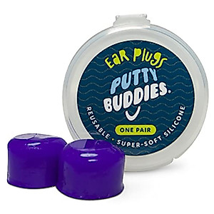 PUTTY BUDDIES Original Swimming Earplugs 3-Pair Pack (Purple/Teal/Magenta)