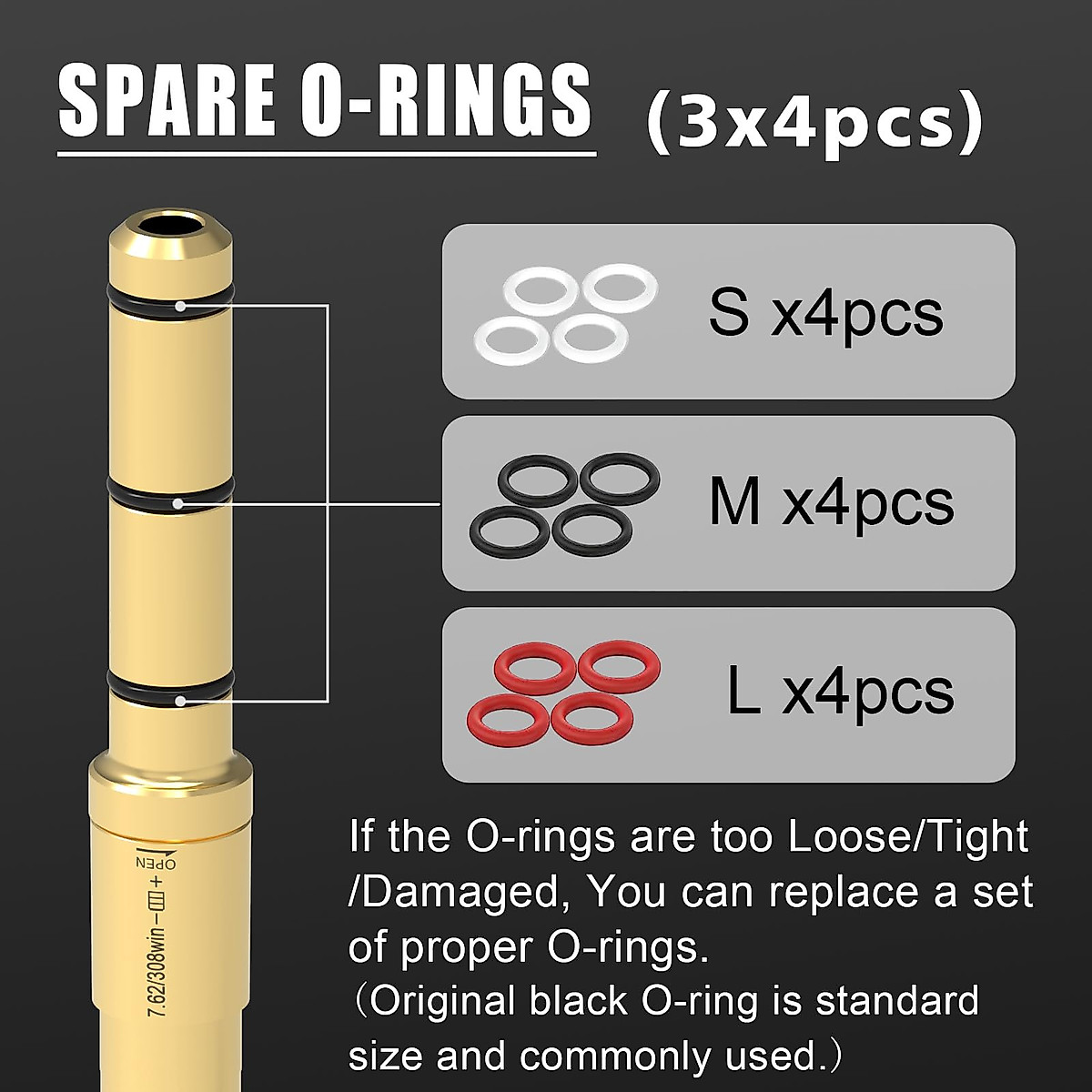 Angeebin Laser Boresighter for 7.62/.308WIN/.32acp/30-30WIN/30-06 Firearms, End Barrel Laser Bore Sight Accurate and Easy Use