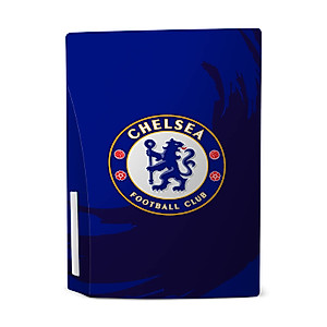 Head Case Designs Officially Licensed Chelsea Football Club Sweep Stroke Art Vinyl Faceplate Sticker Gaming Skin Decal Cover Compatible With Sony PlayStation 5 PS5 Disc Edition Console