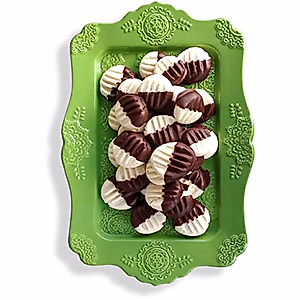 Temp-tations 11"x7" Cookie Sheet, Platter, Shallow Tray or Replacement Lid-It (Mila, Moroccan Green)