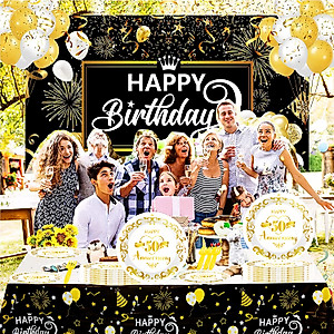 75 Pcs 50th Anniversary Wedding Party Supplies,50th Anniversary Wedding Party Tableware Set 7" 50 Years Golden Paper Plates Fork Fifty Anniversary Party Decorations 50th Brithday Party Decorations