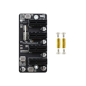 waveshare Extended 4-Ch PCIe Gen 2 ×1 Expander Stable Performance Driver-Free Plug & Play