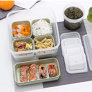Snackalicious Snackle Box Container | Snack Containers, 6 Inner Snack Box Containers, Leak Proof Silicone Seal Snack Box With Handle, 4-way Lock, and Fork & Spoon, Snackle Box Container