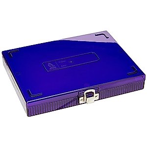 Heathrow Scientific HD15988H Polycarbonate Purple Durable True North Slide Box, 208mm Width x 175mm Height x 34mm Depth