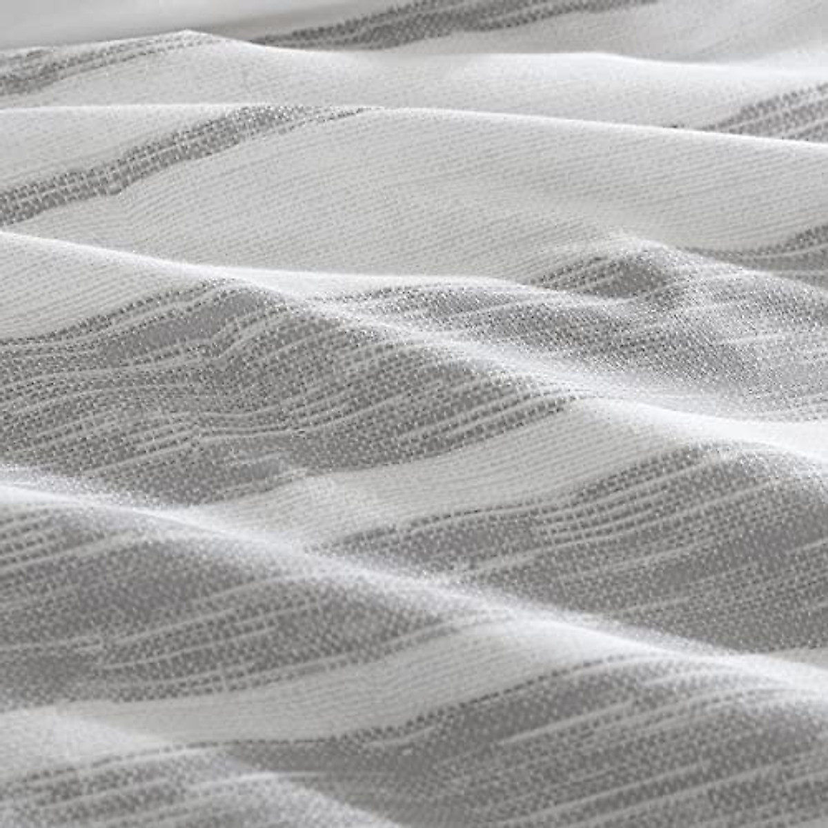 Kenneth Cole New York - Queen Duvet Cover Set, Reversible Cotton Bedding with Matching Shams, Modern Home Decor (Abstract Stripe Grey, Queen)