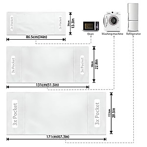 Gomyblomy Butterfly & Flowers Refrigerator Dust Cover,Non-slip Washer/Dryer Top,Lightweight Oven Waterproof Top with Storage Bag for Women, Size S