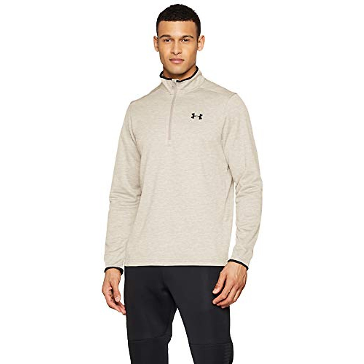 Under Armour Armour Fleece 1/2 Zip, Highland Buff (200)/Black, Small