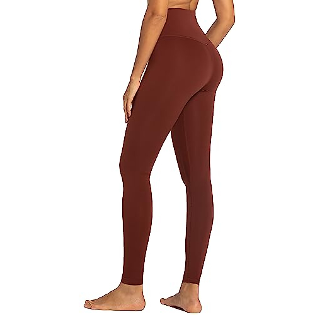 Sunzel Workout Leggings for Women, Squat Proof High Waisted Yoga Pants 4 Way Stretch, Buttery Soft 28" Inseam Wine Red Medium