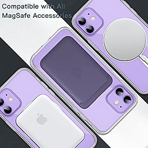 JETech Magnetic Case for iPhone 12 Mini 5.4-Inch Compatible with MagSafe Wireless Charging, Shockproof Phone Bumper Cover, Anti-Scratch Clear Back (Clear)