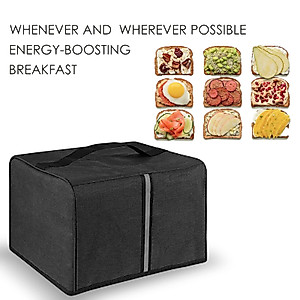 Kingshion Toaster Cover Compatible with Most 4-slice Toasters, Toaster Cover Storage for Most 4-slice Toasters， Washable and Dust Protection (Dark Grey)