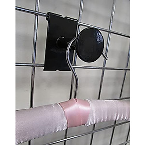 NAHANCO GWFRB 3" Gridwall Garment Hook with Disc End, Black
