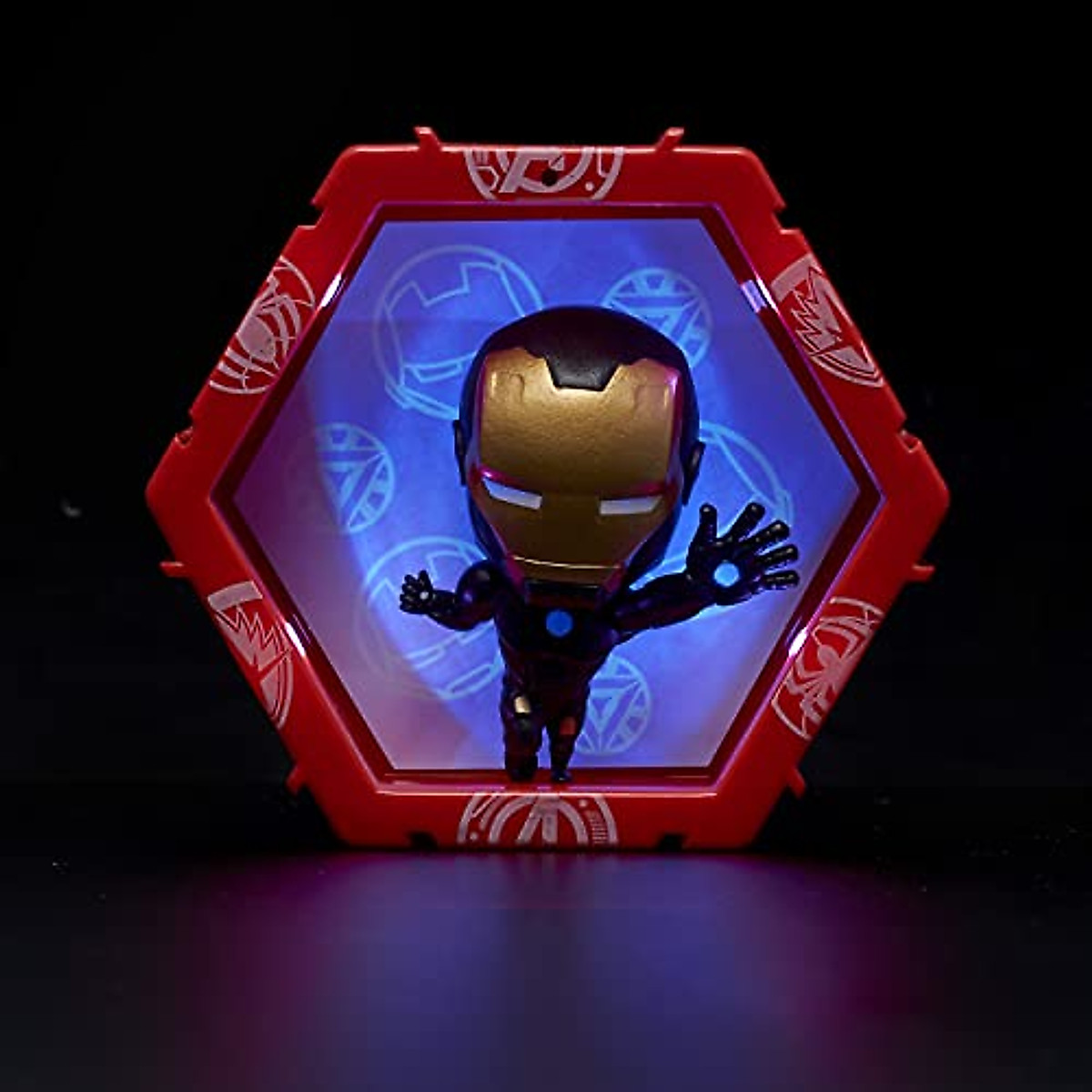 WOW! PODS Avengers Collection - Limited Edition Metallic Ironman | Superhero Light-Up Bobble-Head Figure | Official Marvel Collectable Toys & Gifts,Metallic Iron Man,4 inches