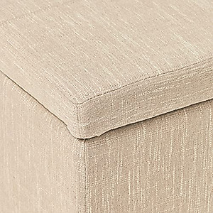 Christopher Knight Home Glouser Fabric Storage Ottoman, Sand