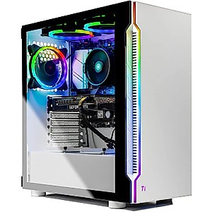 Skytech Gaming PC Desktop – AMD Ryzen 5 3600 3.6 GHz, RTX 3050, 500GB NVME SSD, 8G DDR4 3200, 600W Gold PSU, AC Wi-Fi, Windows 10 Home 64-bit,White