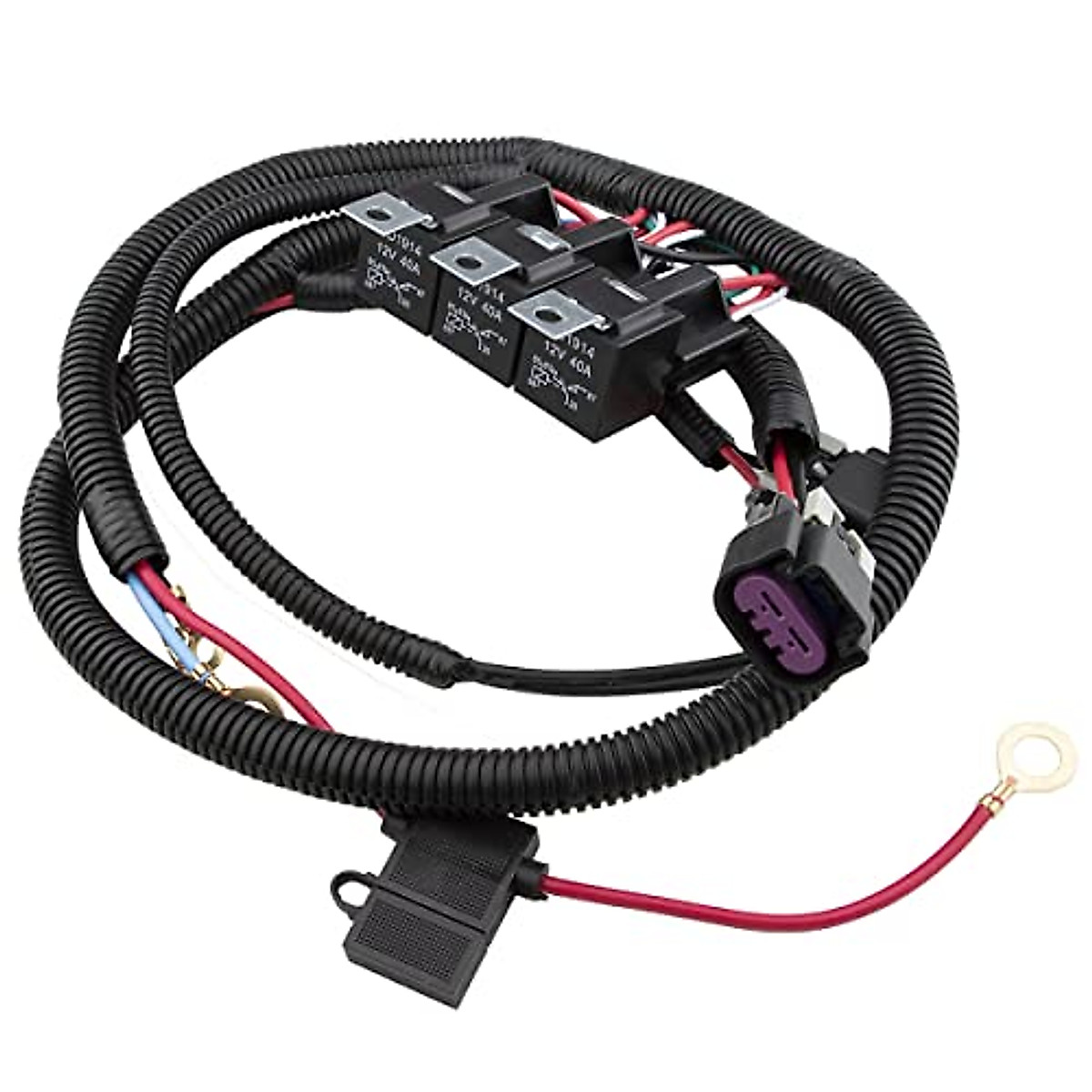 Dual Electric Fan Upgrade Wiring Harness Fits GM 1999– 2006 Truck SUV Replace 7L5533A226T Control Cooling Fan Wire Harness Kit