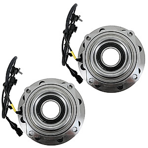 TRQ Front Wheel Hub Bearing Pair Set of 2 LH Left Driver RH Right Passenger Side Replacement Compatible with 2005-2010 Ford F250 F350 Super Duty Truck 4 Wheel Drive 4WD 515081 SP940200