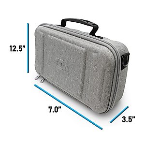 CASEMATIX Travel Case Compatible with up to 3 Otamatone Regular or Neo Instruments - Travel Case with Shoulder Strap and Accessory Storage for Batteries and Other Accessories, Case Only