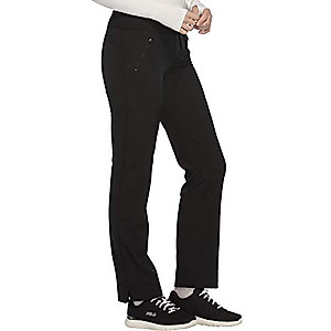 Cherokee Infinity Drawstring Scrub Pants for Women, Stretch Performance Fabric CK100A, M, Black