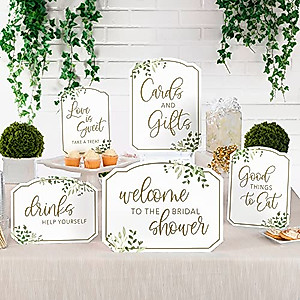 Lillian Rose Botanical Greenery Bridal Shower Sign Set, One Size, Multi