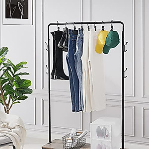 BEWISHOME 30 PCS Boot Hangers for Closet, Laundry Hooks with Clips, Boot Hanging Hold Clip, Clothes Pins, Space Saving Portable Travel Hangers Clip, Jeans, Tall Boots, Towel, Black FYC30B