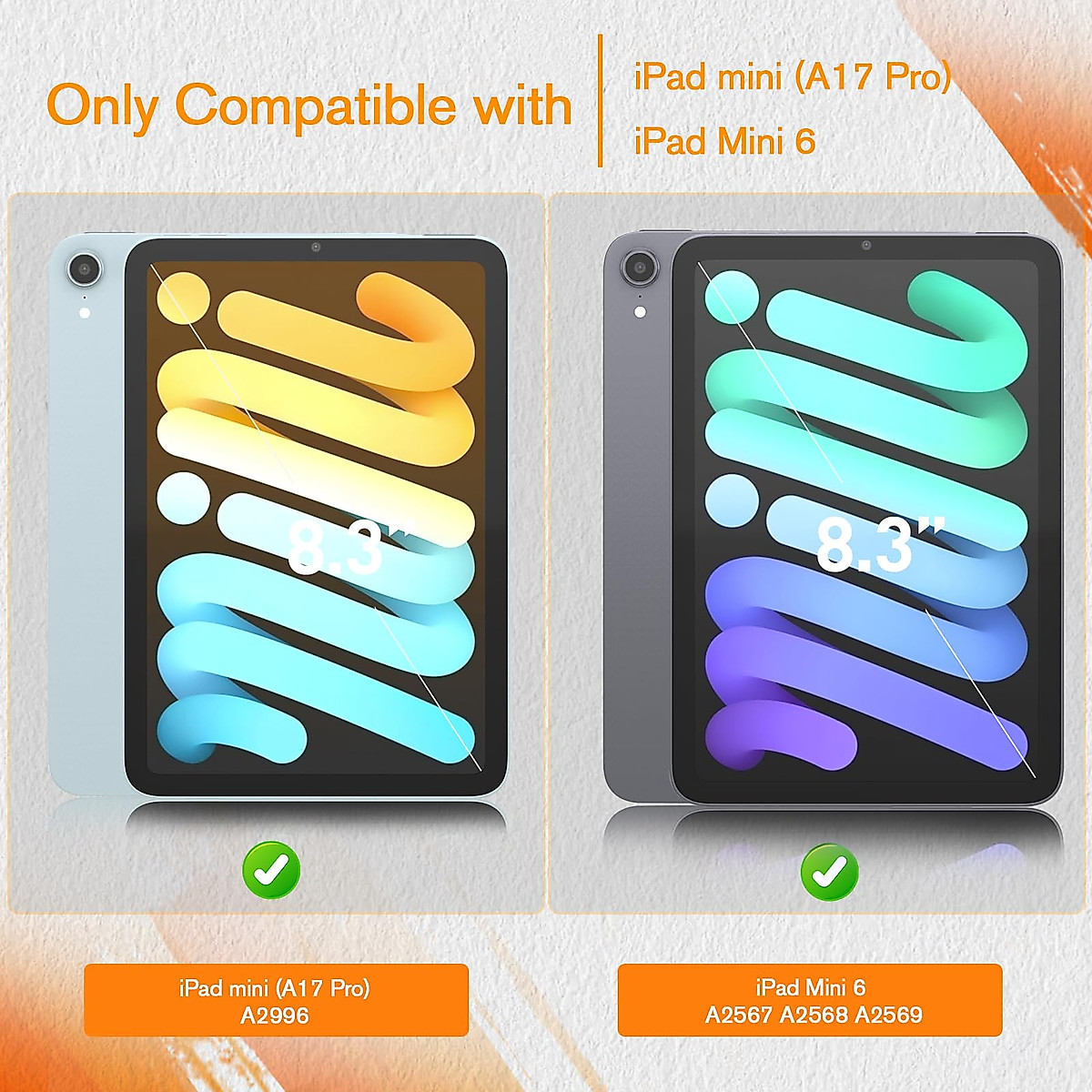 KCT 2 Pack Paperfeel Screen Protector Compatible with New iPad Mini 7 2024 (A17 Pro) & iPad Mini 6 Anti-Glare & Anti-Fingerprint & Matte Film for Drawing/Writing, Compatible with Apple Pencil