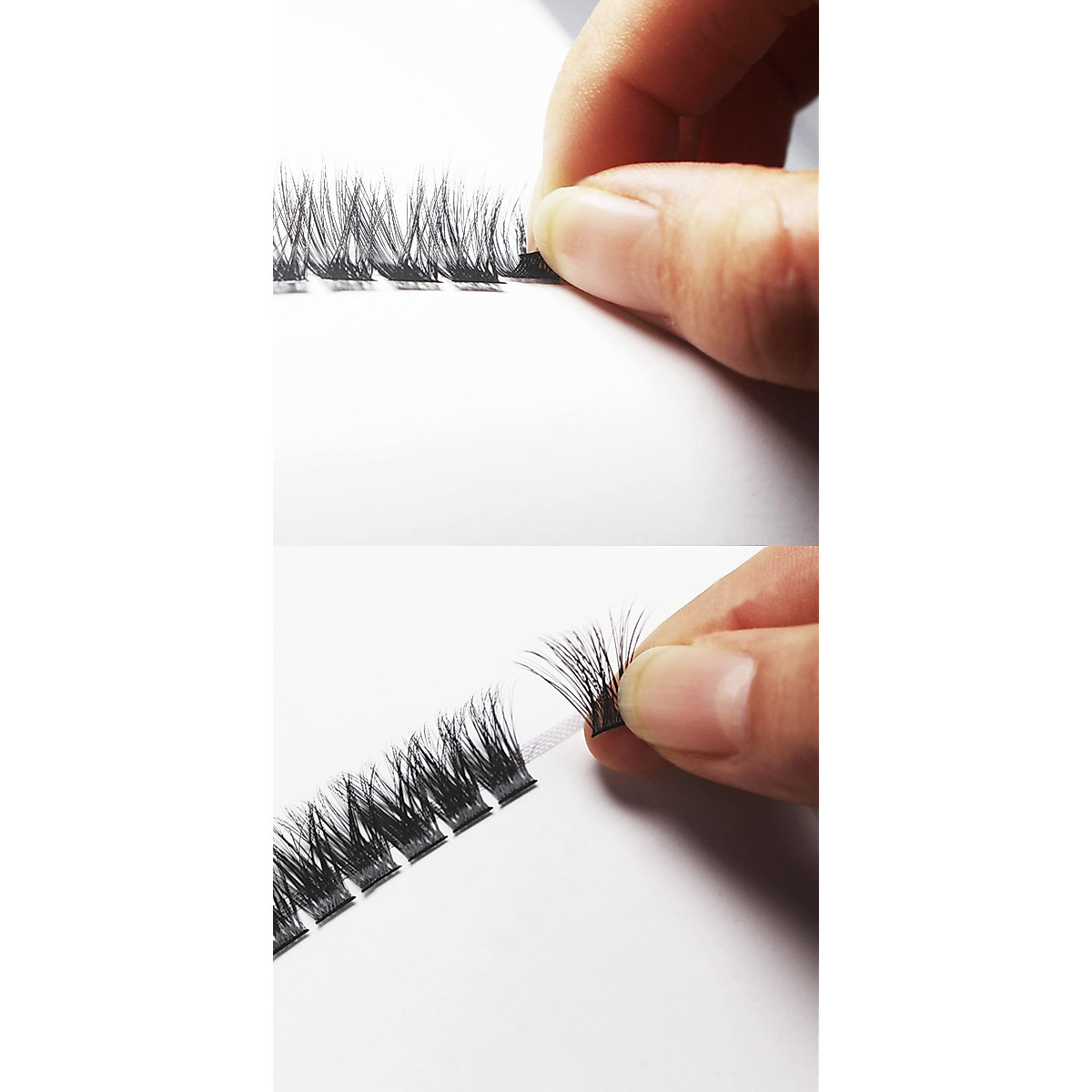 10Rows Mixed 10-12-14-16mm/8-10-12-14mm Individual False Eyelashes D Curl Wide Stem Dramatic Black Makeup Cluster Eyelashes Natural Volume Eye Lashes Extensions (8-10-12-14mm mixed)