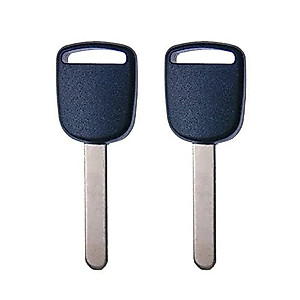 AKS Keys New Uncut Chipped Transponder Key Compatible with Honda ID13 Chip "F" HO01-PT (2 Pack)