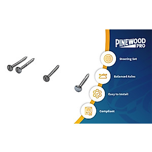 Pinewood PRO Rail Rider Axle Kit Using Official BSA Axles