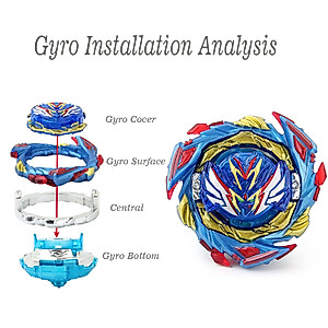 Battling Tops Burst Battle B-187 Savior Valkyrie.Sh-7 Gyro Toys for Kids with B-184 Custom Bey Launcher