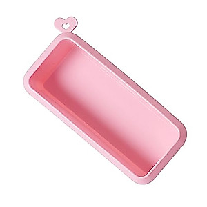 VILLCASE Silicone Baking 1pc Rectangular Silicone Mold De Para Gelatinas Mini Saucepan Silicone Loaf Pan Silicone Cake Mould Baking Tin Bread Loaf Pan Silica Gel Pink Bread Mould Household