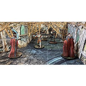 Battle Systems - Modular Tabletop 3D Gaming Sci-Fi Terrain - Perfect for 28mm-35mm Miniatures and Figures - No Painting Required - Science Fiction Aliens 40K Wargame - (Alien Catacombs)