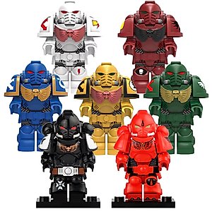Immerse Yourself in The 40K Universe: Choose from 7 Exquisite Character Models ， Authentic Detailing and Durable PVC Construction ，Heights up to 1.77 inches！ (7-piece set)