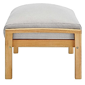 Modway EEI-3701-NAT-LGR Orlean Ottoman, Natural Light Gray