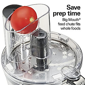 Hamilton Beach Big Mouth Duo Plus 12 Cup Food Processor & Vegetable Chopper with Additional Mini 4 Cup Bowl, Black (70580)
