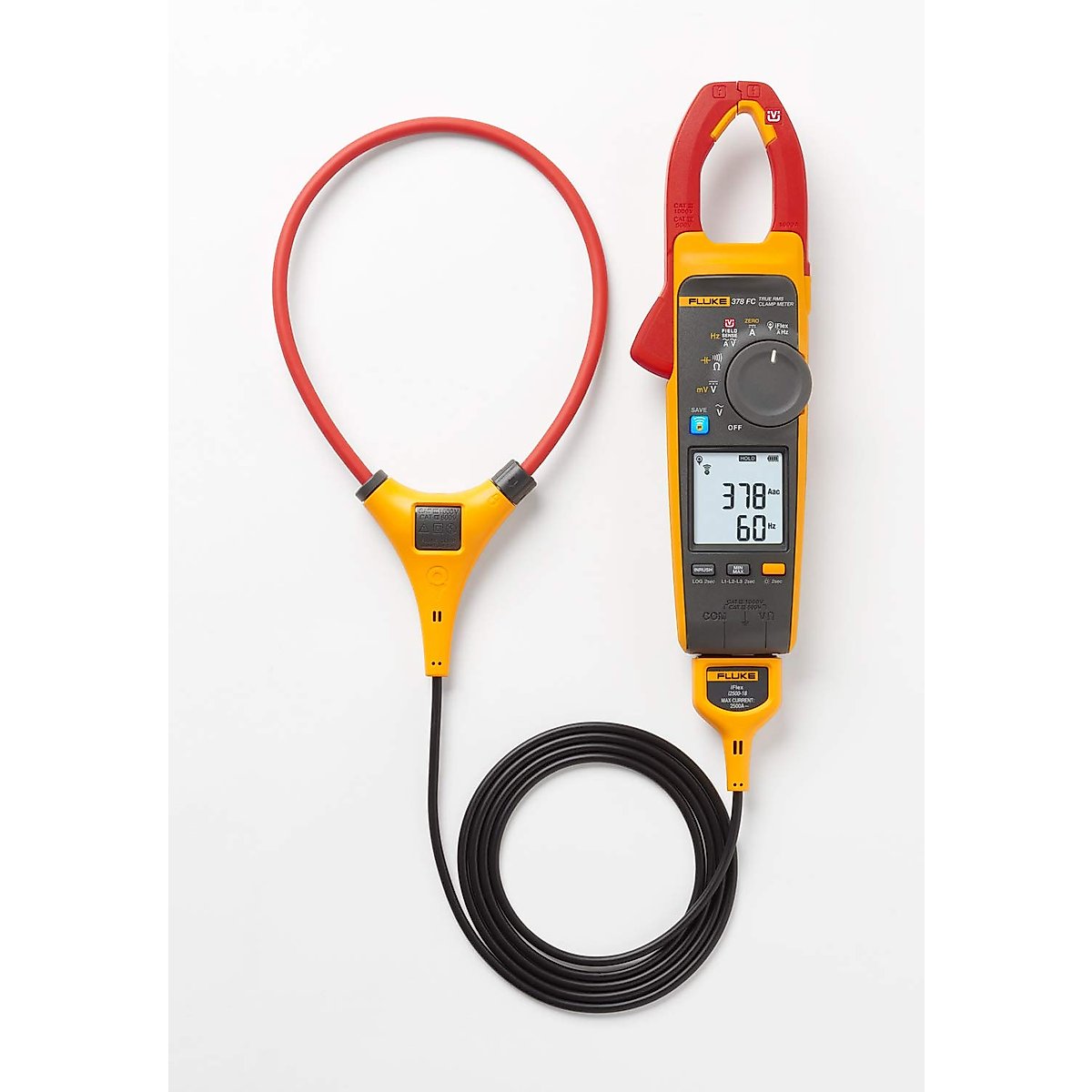 Fluke 378FC AC/DC TRMS Non-Contact Voltage Wireless Clamp w/PQ Indicator & iFlex