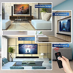 keatalker Sound Bar Portable Soundbar for Home Theater Wireless Speakers 3D Surround Sound with Built-in Subwoofers for TV PC Phones Tablets with Remote Control(37")