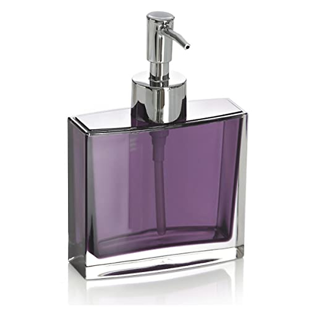 TUANYO Bathroom Accessories Set Complete - 6 Pcs Acrylic Bathroom Set - Toothbrush Holder, 2 Toothbrush Cups, soap Dispenser, soap Dish and Cleaning Cloth for Bathroom (Purple)