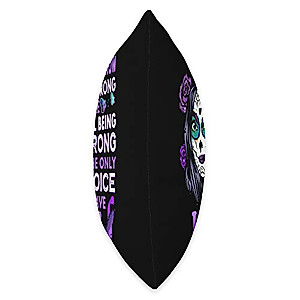 Lupus Awareness Product Gifts For Women Awareness Shirt Women Sugar Skull Lupus Warrior Throw Pillow, 18x18, Multicolor