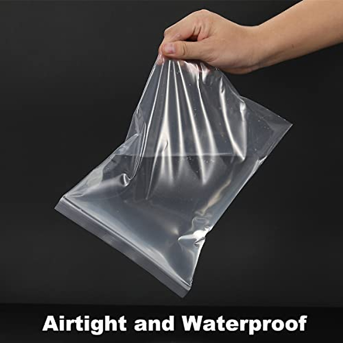 Foopama 200 PCS 1.5" x 1.5" Thick Small Clear Zip Poly Lock Plastic Bags Seal Reclosable Zip Bag Durable 2.4 Mil Jewelry Earrings Necklace Ring Coin Beads Pill Zipper Bags