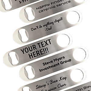 Custom Bottle Opener Personalized Bar Key Speed Bartender Stainless Steel Groomsmen Gift for Men Women Bartenders