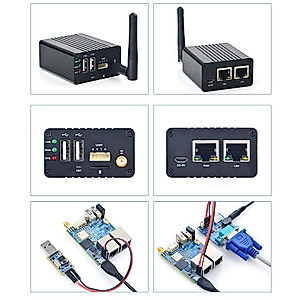 NanoPi R1 Allwinner RAM 1GB H3 Dual Ethernet Port, Wifi & BT, onboard eMMC with USB & Serial Port for loT