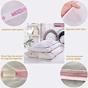 6 Pack Mesh Laundry Bags for Delicates with Zipper, Travel Storage Organize Bag, Various Sizes Clothing Wash Bags, Bra Wash Bag