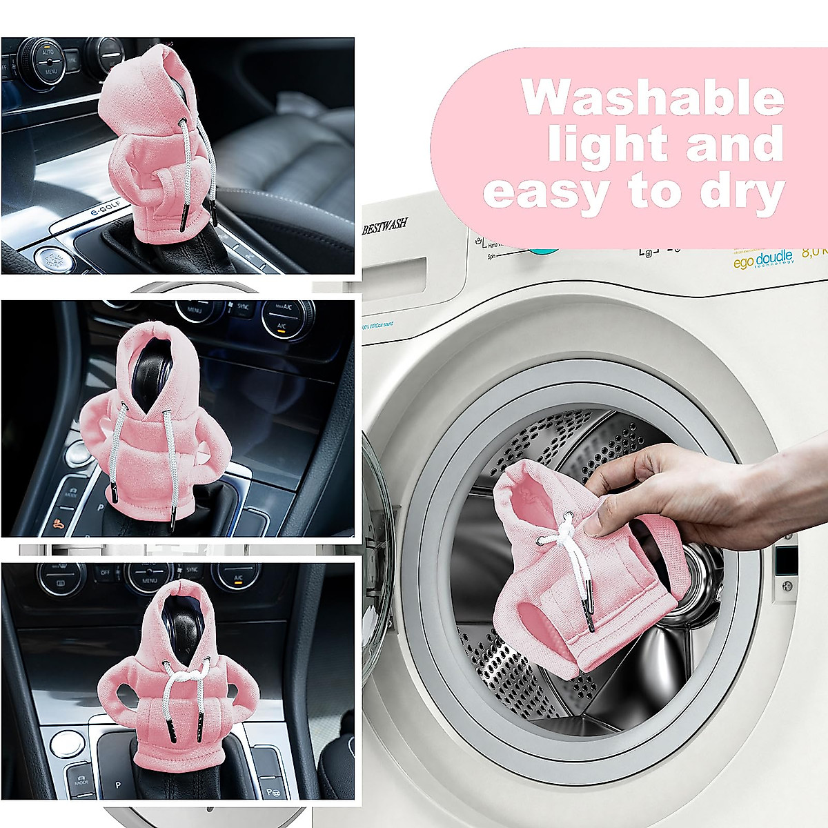 Gear Shift Hoodie, Universal Car Shift Knob Cover, Mini Hoodie for Car Shifter, Automotive Interior Cute Gadgets, Car Accessories and Decorations